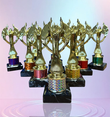 Set of 11 Gold Angel Victory Trophies Awards Cheer Dance Gym FREE ...