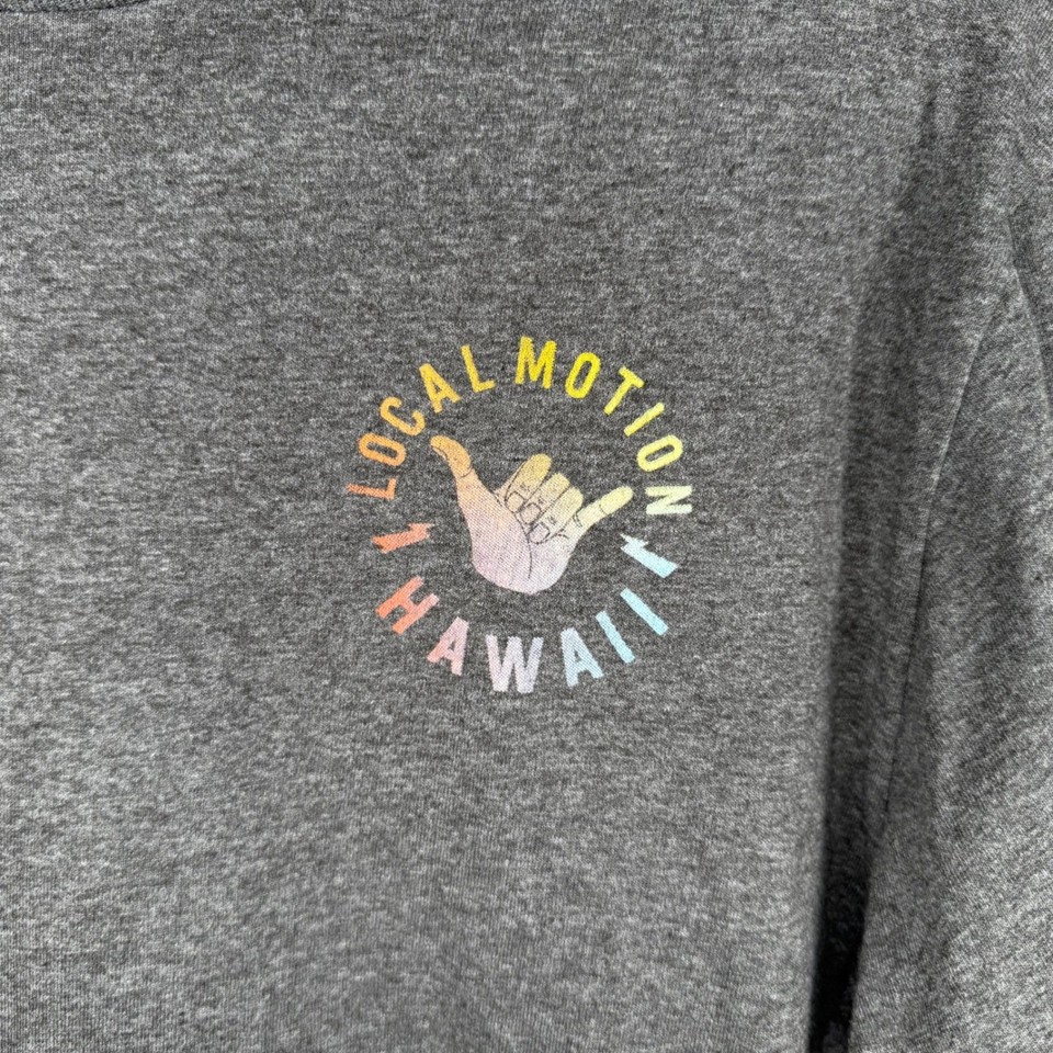 Local Motion Hawaii Ho Brah Shaka Hand Graphic Long Sleeve T-Shirt Men ...