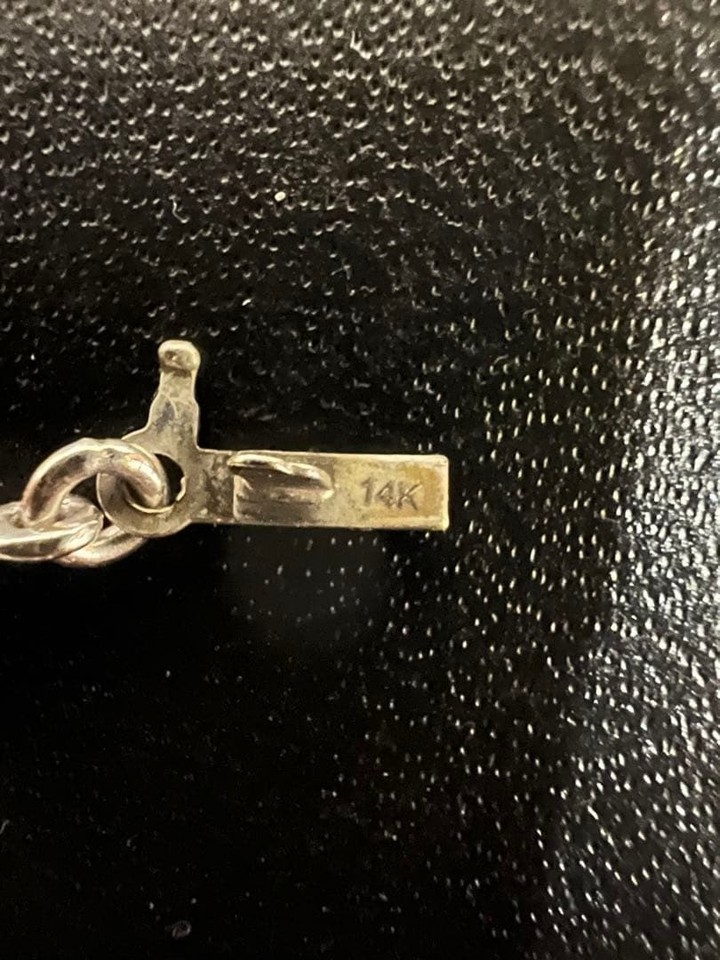 CHROME HEARTS Tiny E CH Plus Bracelet 12 Link Silver 925 7mm 10g From ...