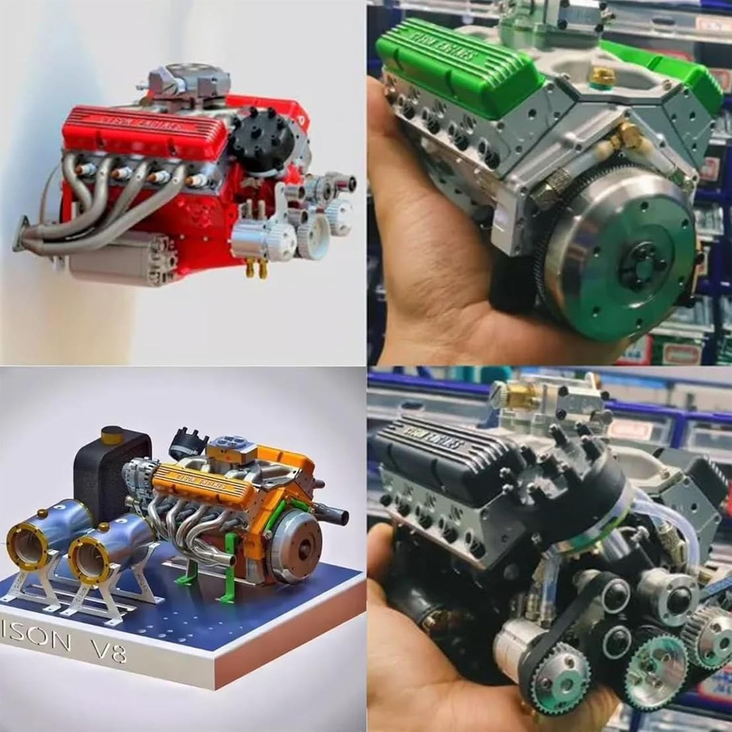 V8 Engine Kit Gas Model - OHV V8 Small Engine Model Kit Model Engine ...