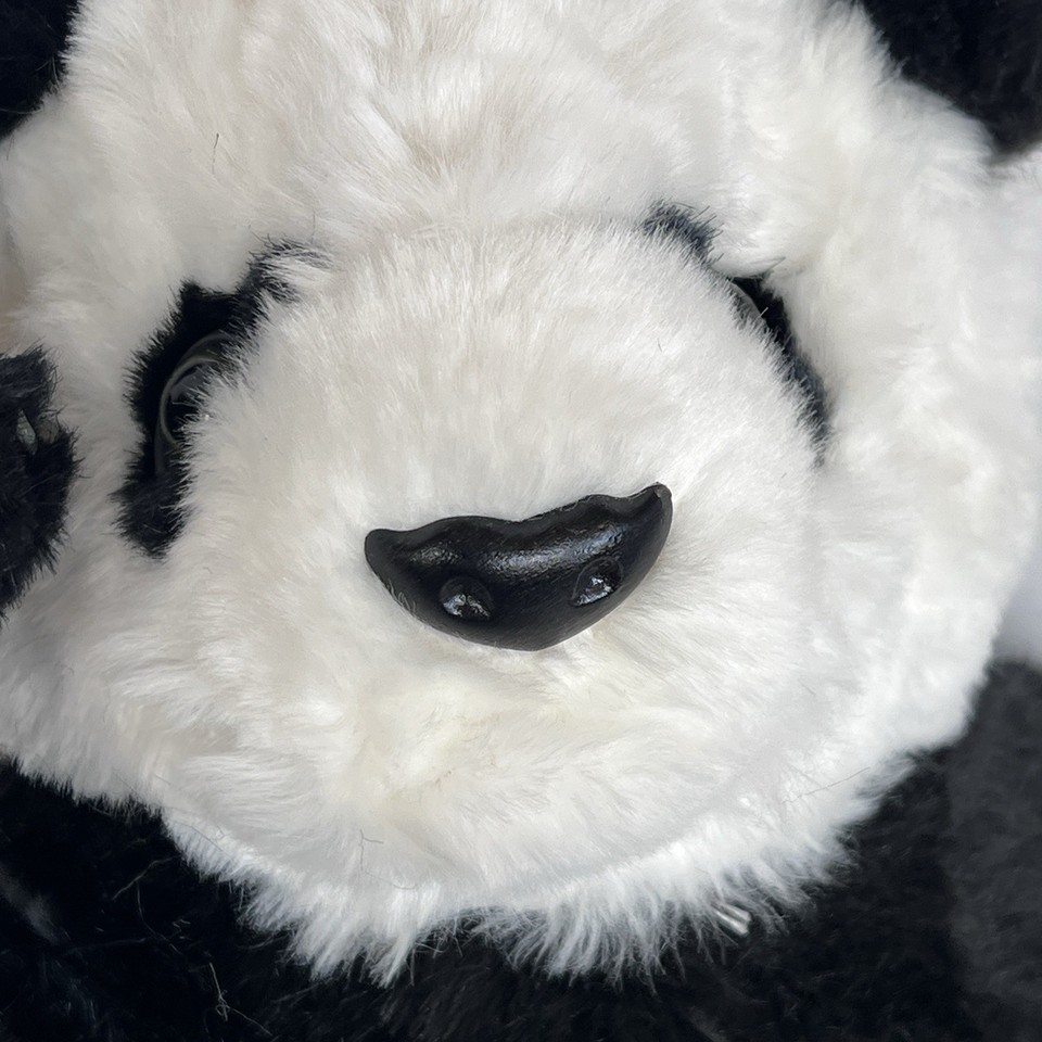 16" Realistic Panda Bear Plush Stuffed Animal Toy Sitting Panda Plastic ...