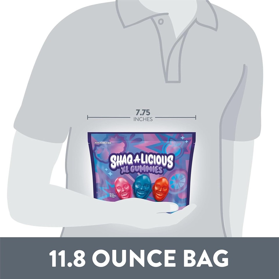 SHAQ-A-LICIOUS XL GUMMIES Original Flavor Chewy Candy Bag 11.8 oz | eBay