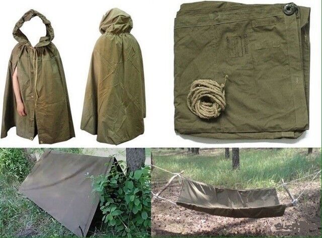 Soviet Russian Red Army Soldier Rain Cape Poncho plash-palatka tent ...