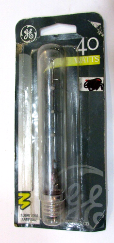 New Vintage 1980's GE USA 40 Watts Tubular Light Bulb 40T6 1/2 / 2 CD ...