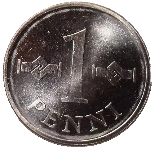 1970 FINLAND - 1 Pennia SUOMEN TASAVALTA Uncirculated - NM Vintage ...