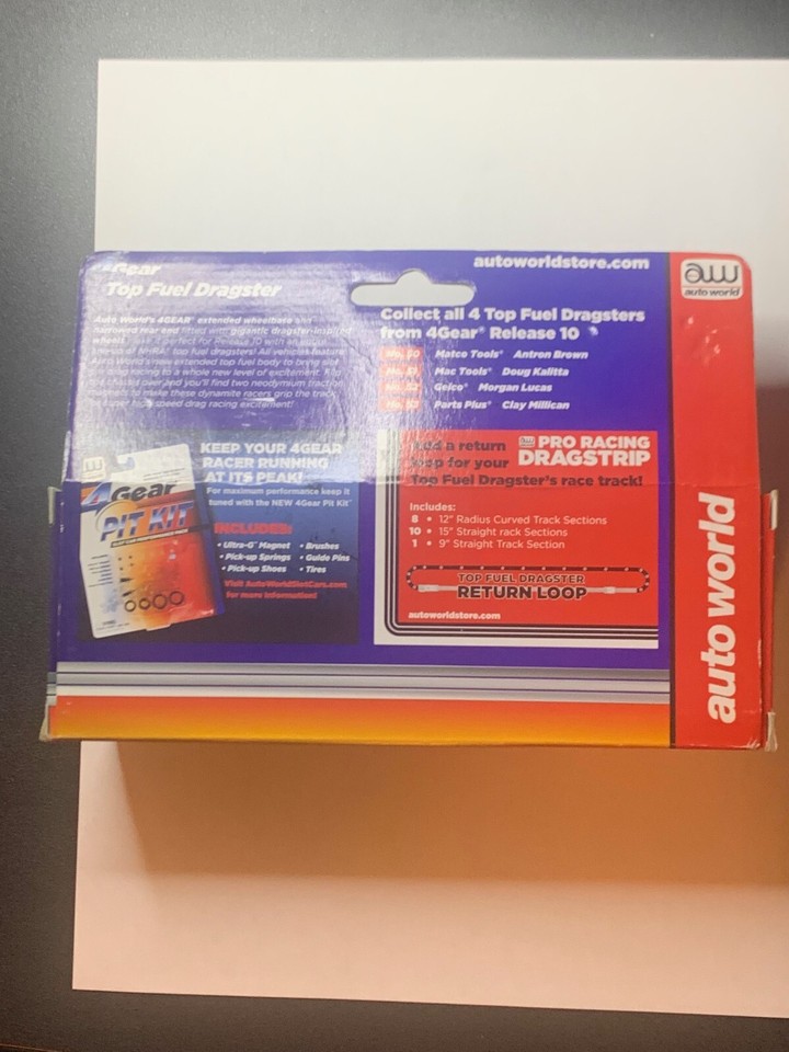 Auto World 4 Gear Geico Morgan Lucas Top Fuel HO Slot Car New NHRA ...