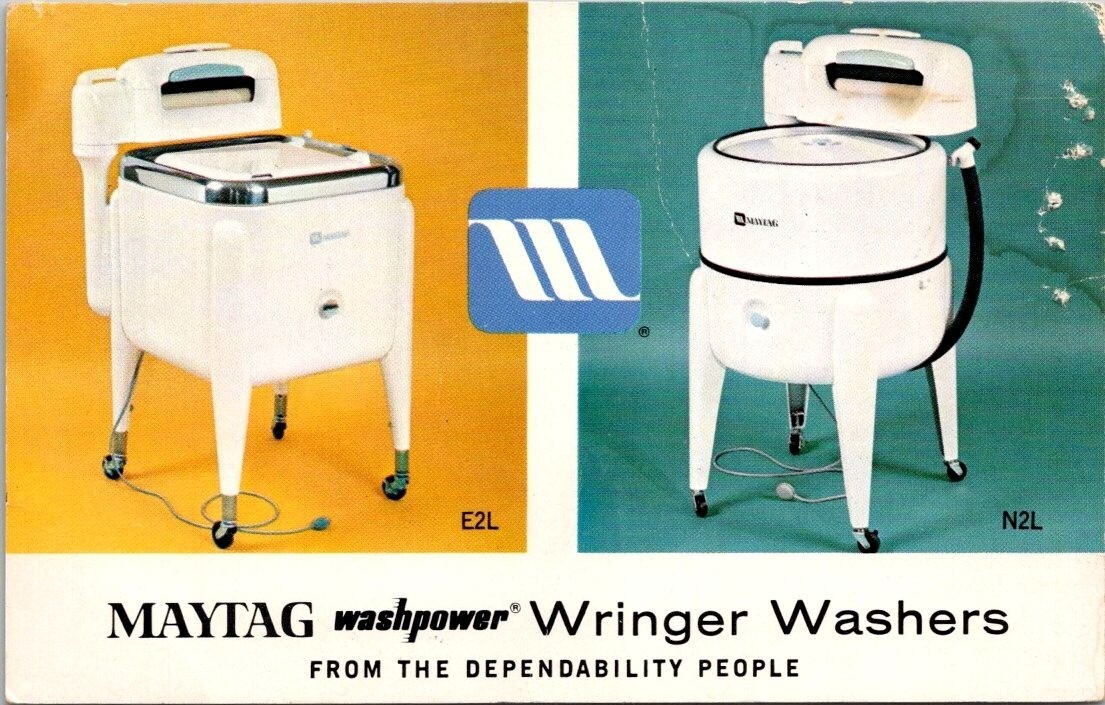 Vintage Maytag Washpower Wringer Washers E2L & N2L Retro Advertising Postcard | eBay