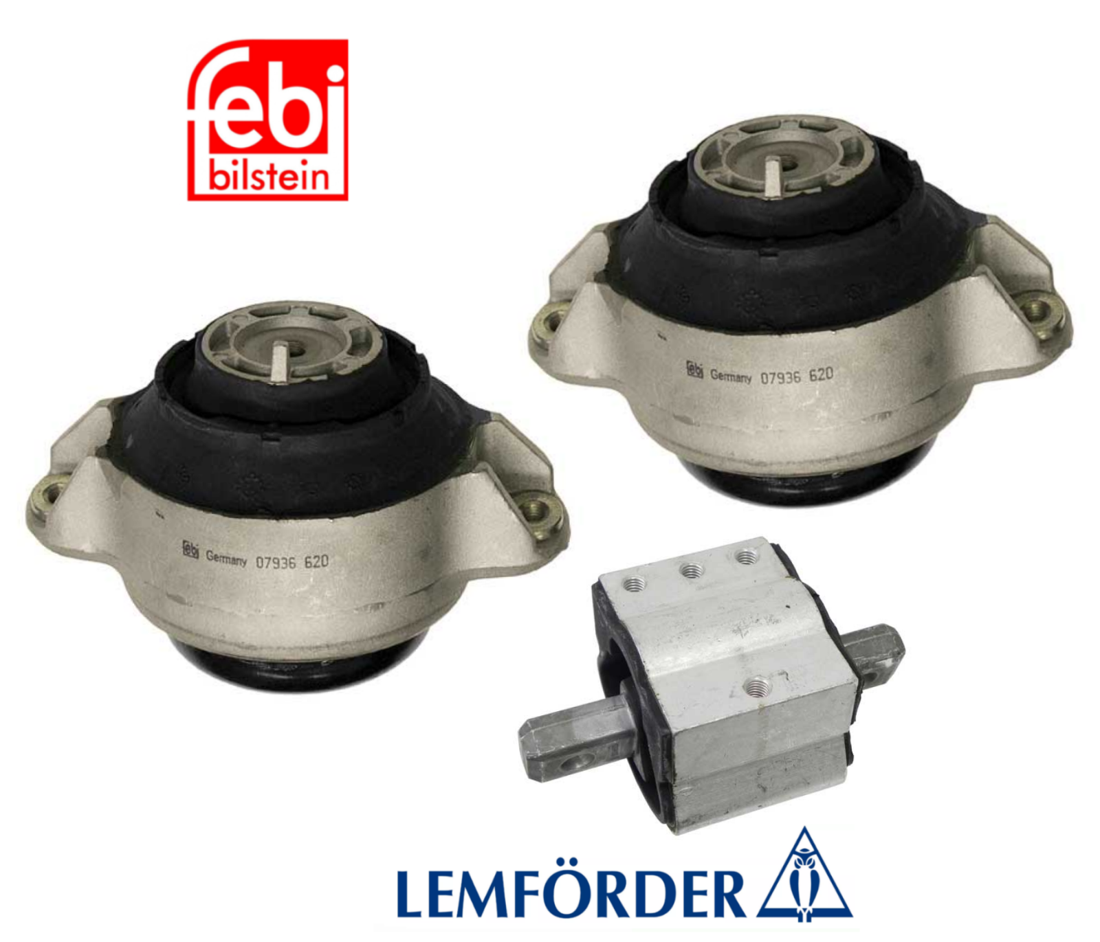 Engine Mount Hydraulic OE Febi + Transmission Mount 3pcs for Mercedes ...