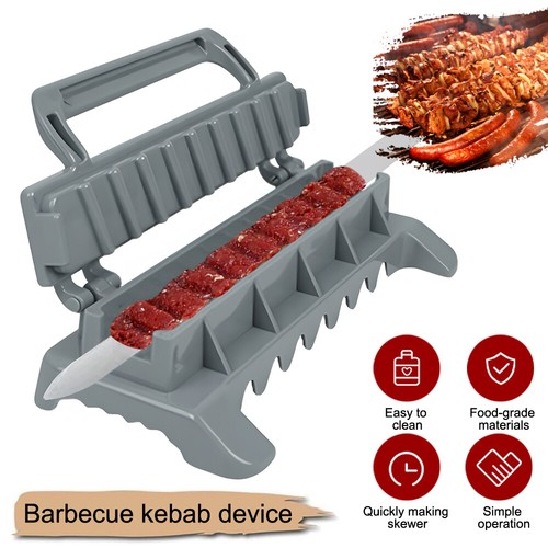 New Single Row Kebab Maker BBQ Meat Skewer Machine Kebab Press Reusable ...