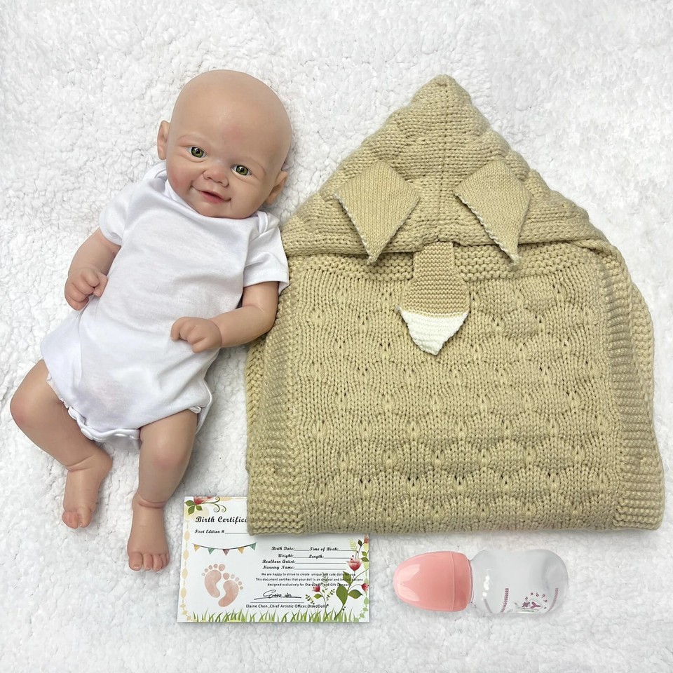 42cm Full Body Silicone Girl Baby Doll Reborn Realistic Adorable Soft ...