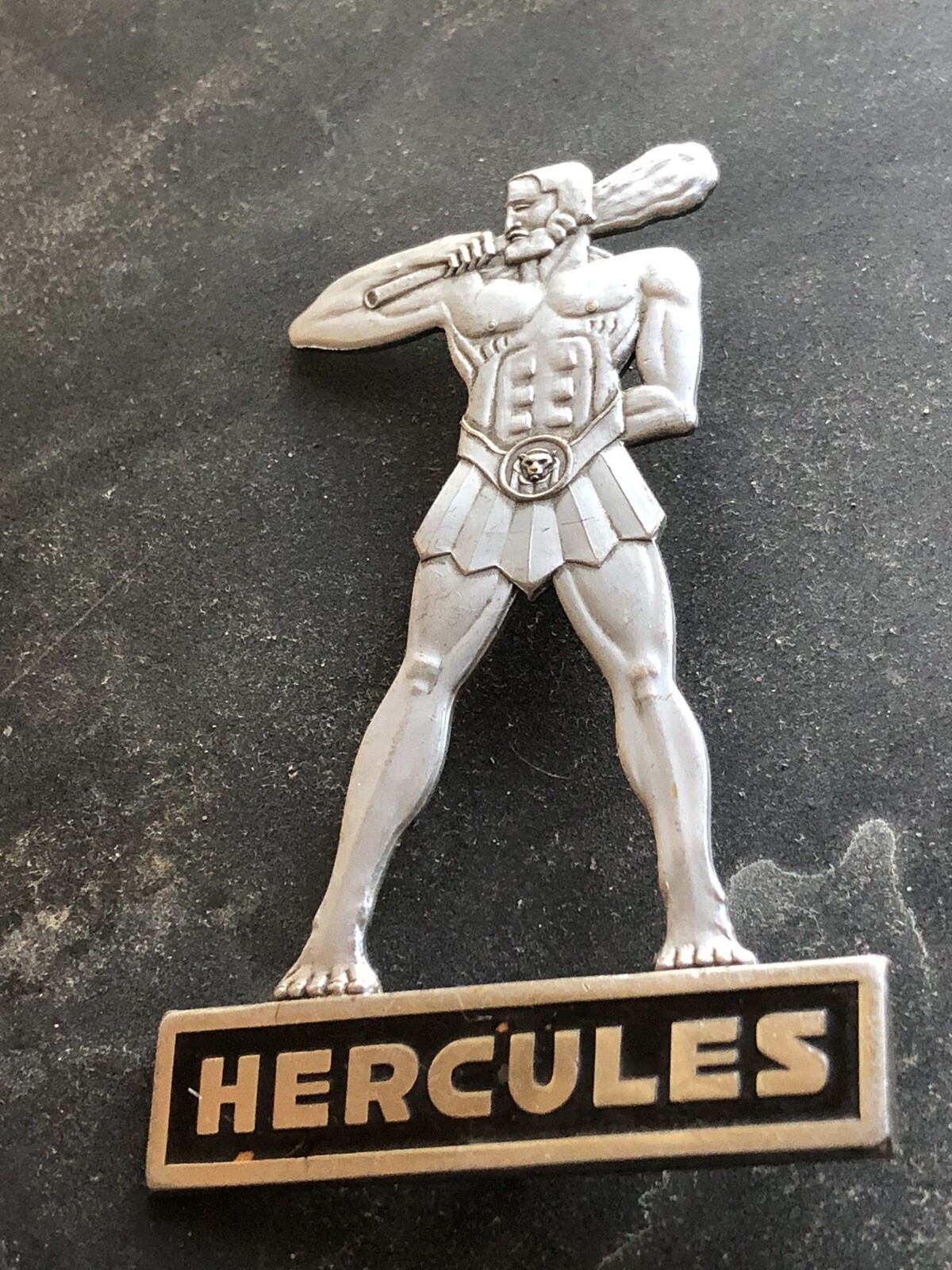 Hercules Art Deco Motorcycle, Bicycle Badge Emblem tag 4" stainless ...