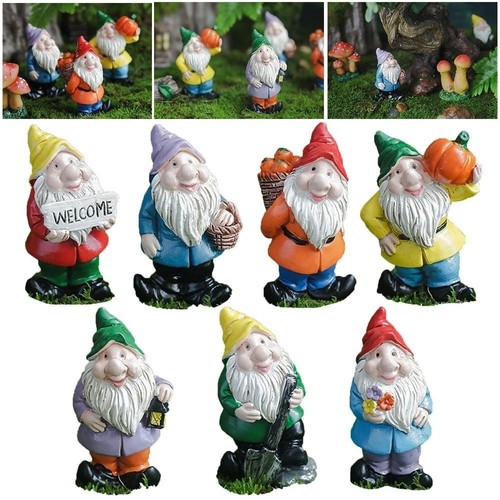 Fairy Garden Mini Gnome Figurines Cartoon Gnomes Statuette Universal | eBay