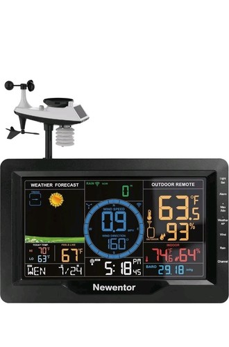 Newentor Weather Station Wireless Indoor Outdoor, Weather Stations with ...