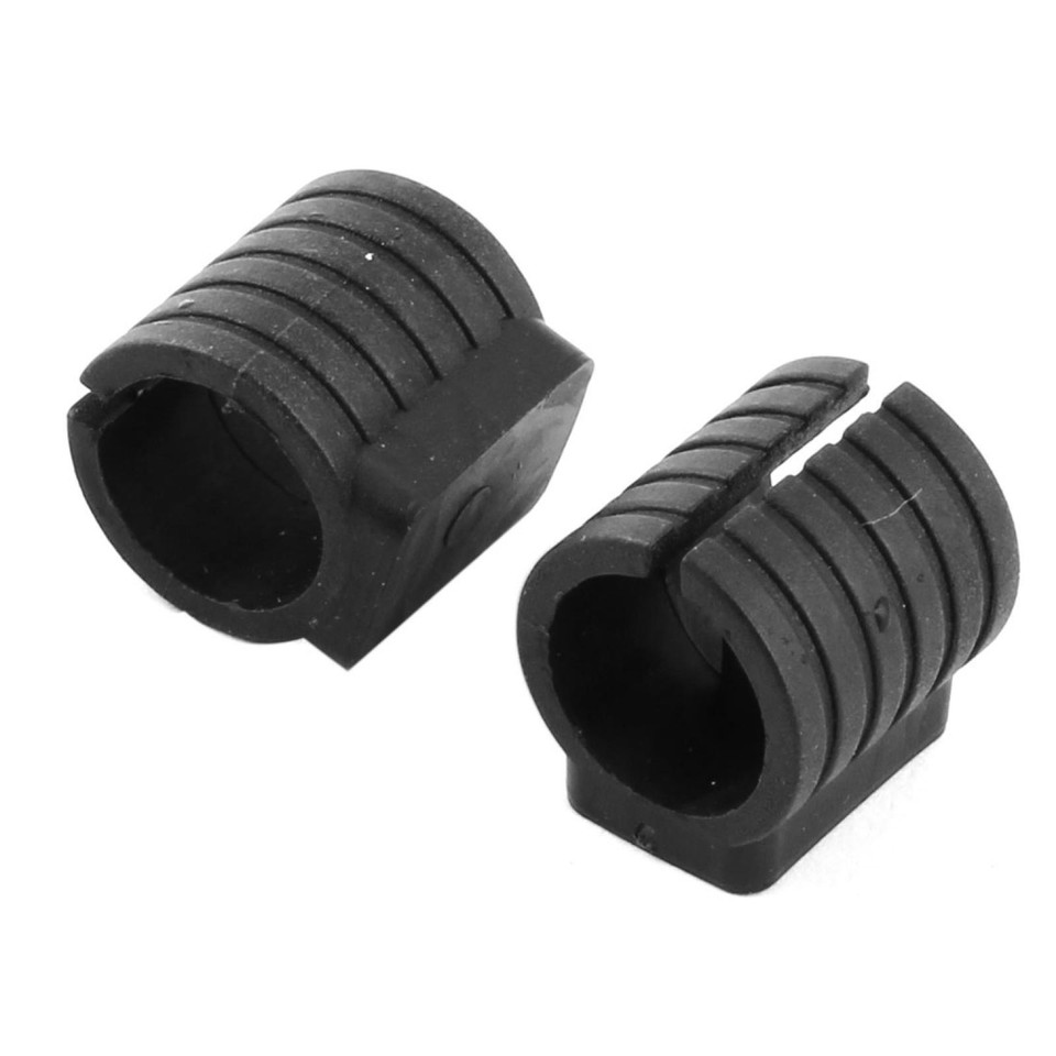Furniture Plastic Chair Pipe Foot Clamp Pads Round U-Shape Caps Black ...