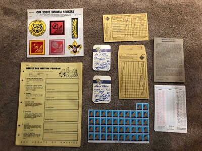 Huge Vintage Lot Of Cub-scout, Boy Scout, Stamp, Sticker, Paperwork | eBay