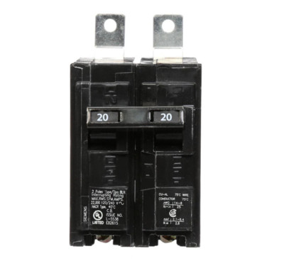 New. B220H - Siemens Bolt-On Circuit Breaker 20 Amp, 2 Pole, 22Kaic ...