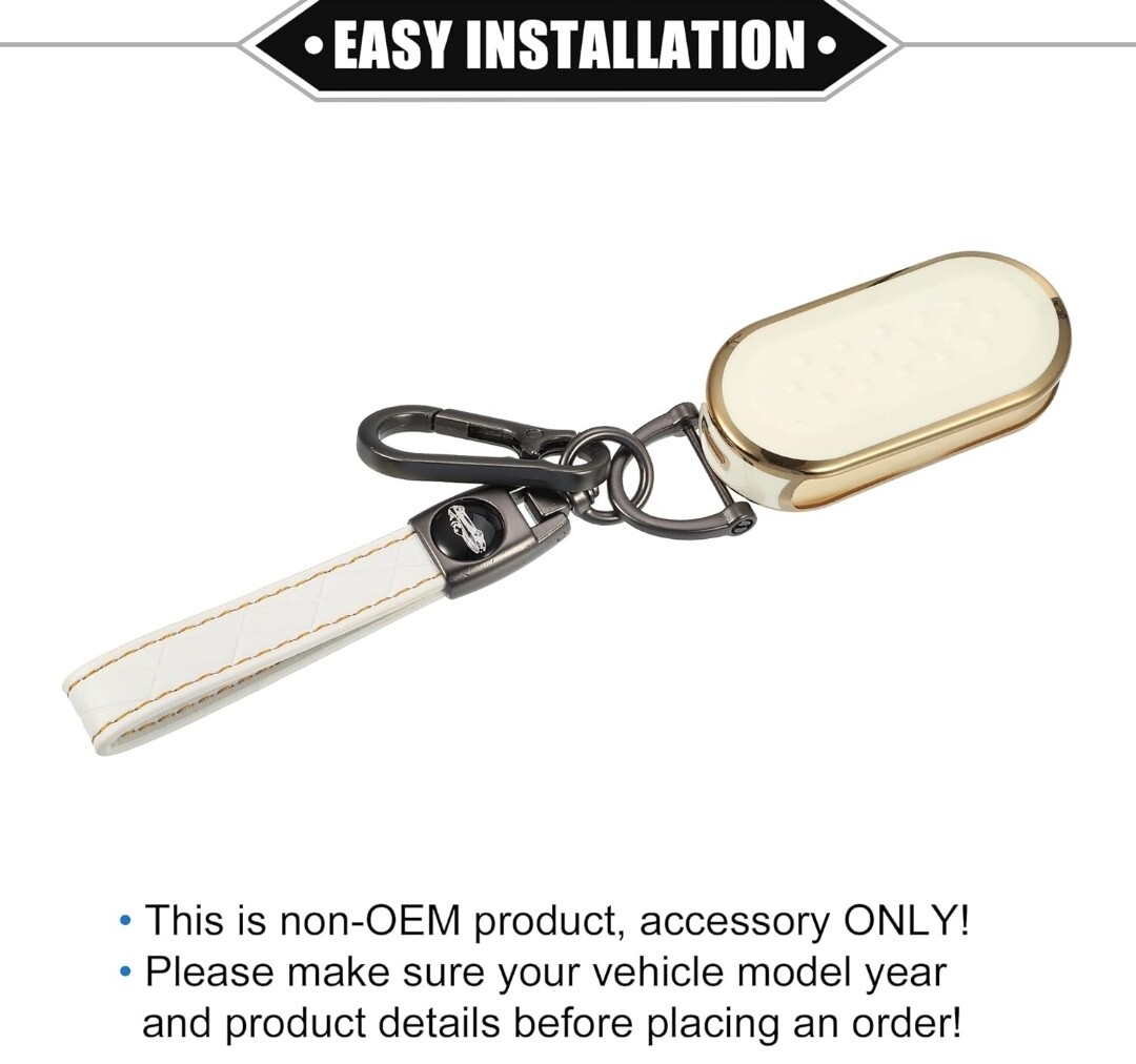 Car Smart Key Fob Case Kit Compatible for Fiat 500 with Key Chain | eBay