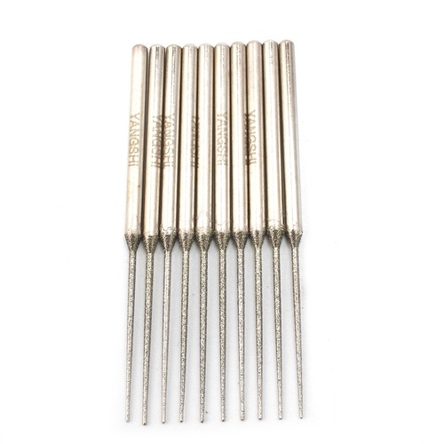 10Pcs Diamond Grinding Head Tapered Point Needle Bits Burrs lengthened ...