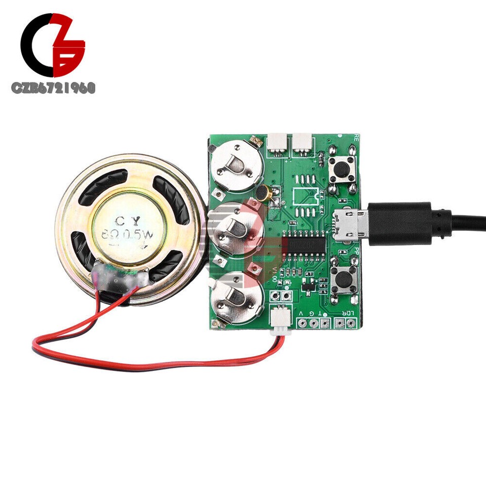 1-10pcs 100S Greeting Card DIY Recordable Voice Chip Music Box Sound ...