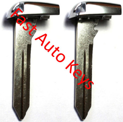 2 New Uncut Key Insert Blade Blank Valet Emergency Keyless Remote Prox ...