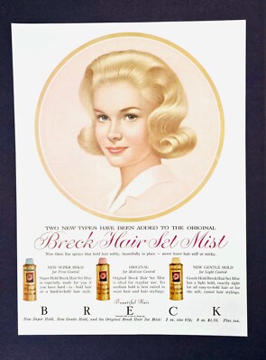 Vintage Breck girl ad original 1962 hair spray set mist advertisement ...