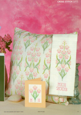 Stencilled Flowers Cross Stitch Magazine Pattern - Mary Hickmott ...