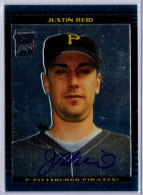 2002 Bowman Chrome Baseball Justin Reid ROOKIE AUTO PIRATES | eBay