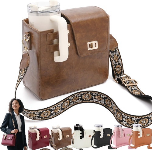 ZETOREL Stanley Purse Cup Holder, Tumbler Purse, Water Bottle Purse for ...