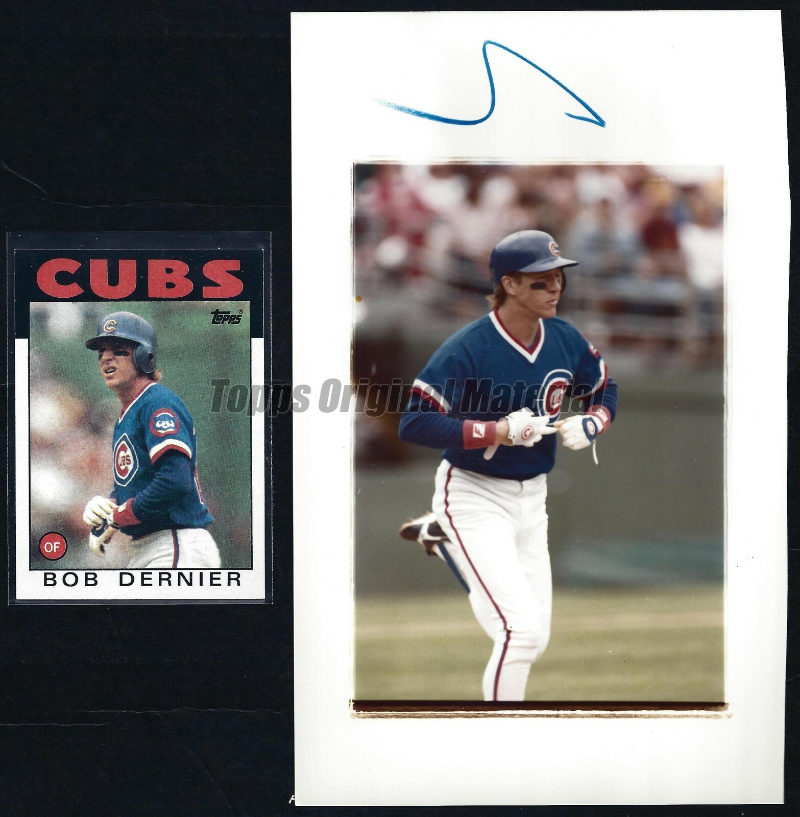 Bob Dernier Cubs 1986 Topps Original Extra Photo 5x8 Vault Archives ...
