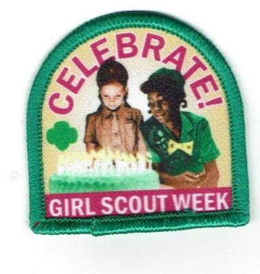 Girl Scouts GSUSA CELEBRATE Girl Scout WEEK Fun Patches Badge SCOUT ...