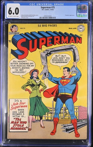 Superman #75 CGC FN 6.0 Off White to White Prankster Appearance! DC ...