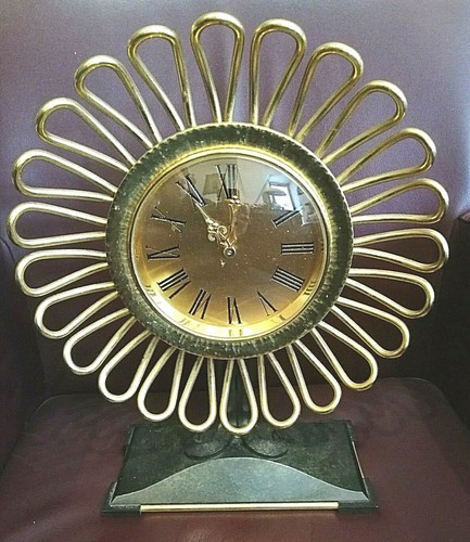 LUXOR - Large Exclusive Brass Table Clock - Swiss Made - 8 Day Movement ...