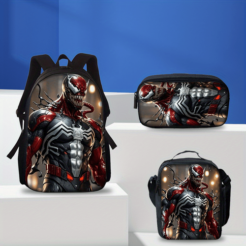 Marvel Dark Venom 3pcs Backpack Set, College Style, for Commute & Gifts ...