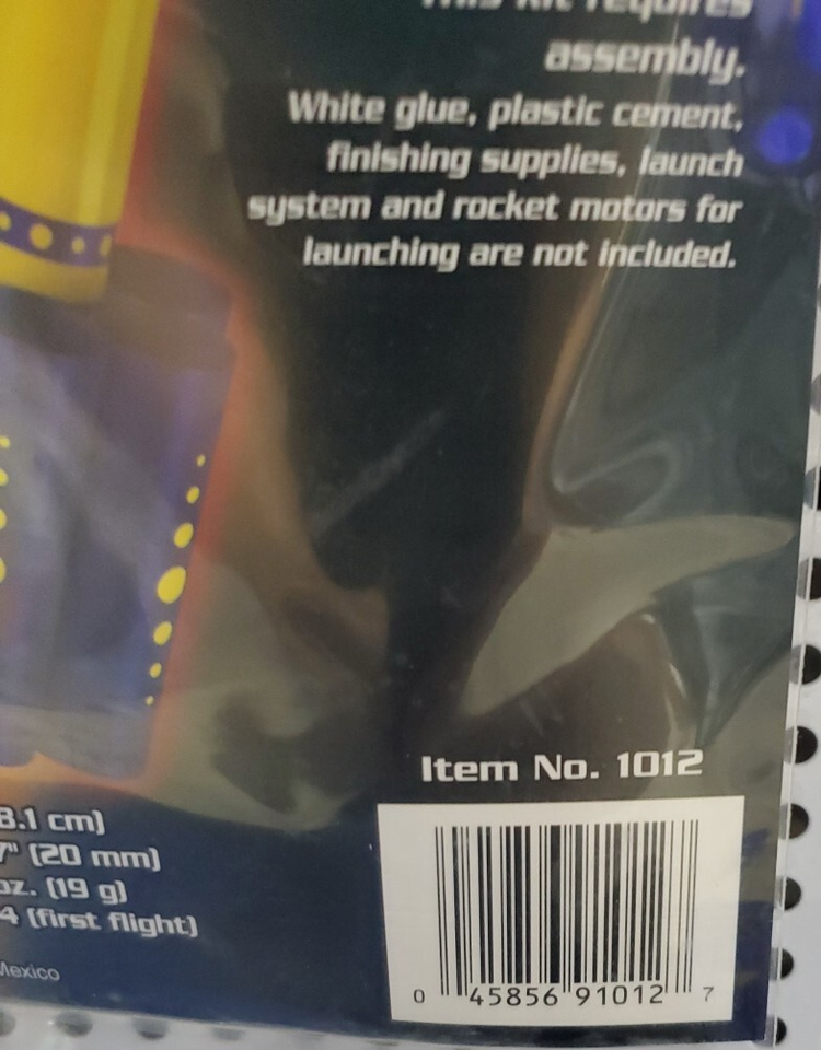 Quest Flying Model Rocket Totally Tubular Kit #1012 New Free Shipping ...