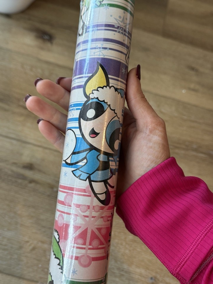 The Powerpuff Girls Christmas Wrapping Paper Rainbow Gift Wrap Vintage ...