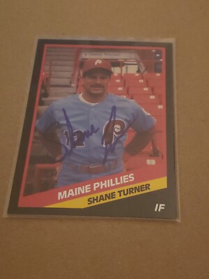 Shane Turner 1988 Cmc Maine Phillies in person Rookie Auto | eBay
