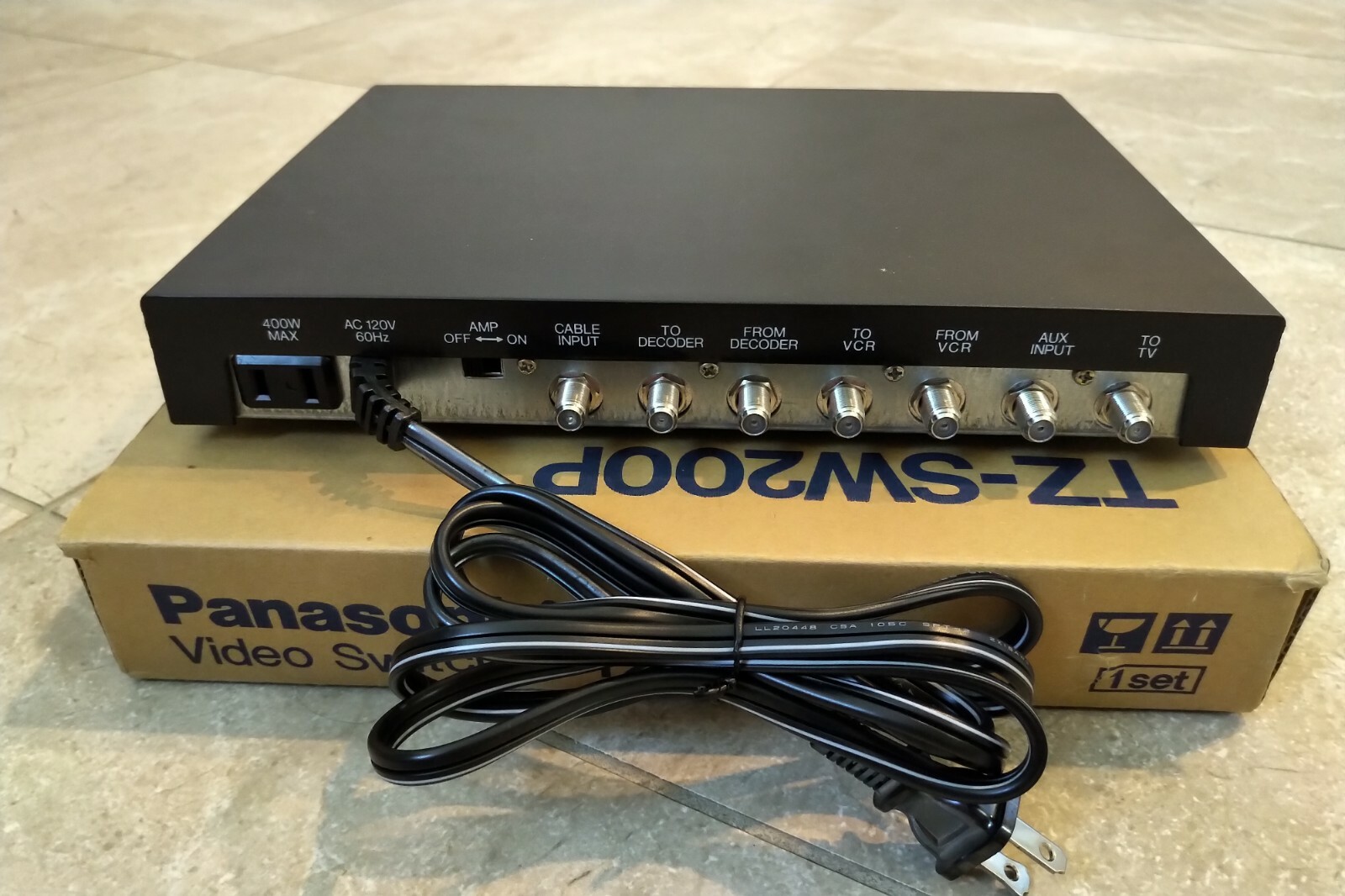 Panasonic Video Switcher for Cable TV VCR AUX Decoder TZ-SW200P ...