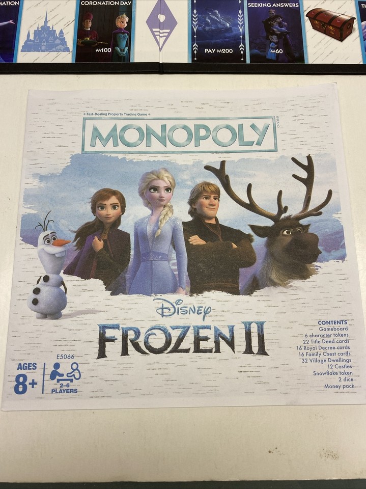 Monopoly Disney Frozen II Journey Through Arendelle Board Game Complete ...