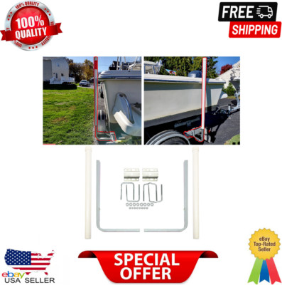 Pair 60" Boat Trailer Galvanized Guide On Post Kit with PVC Poles ...