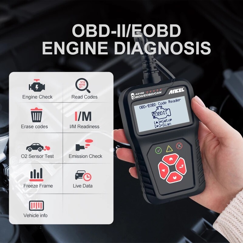 OBD2 Car Code Reader Automotive EOBD Scanner Check Engine Light ...