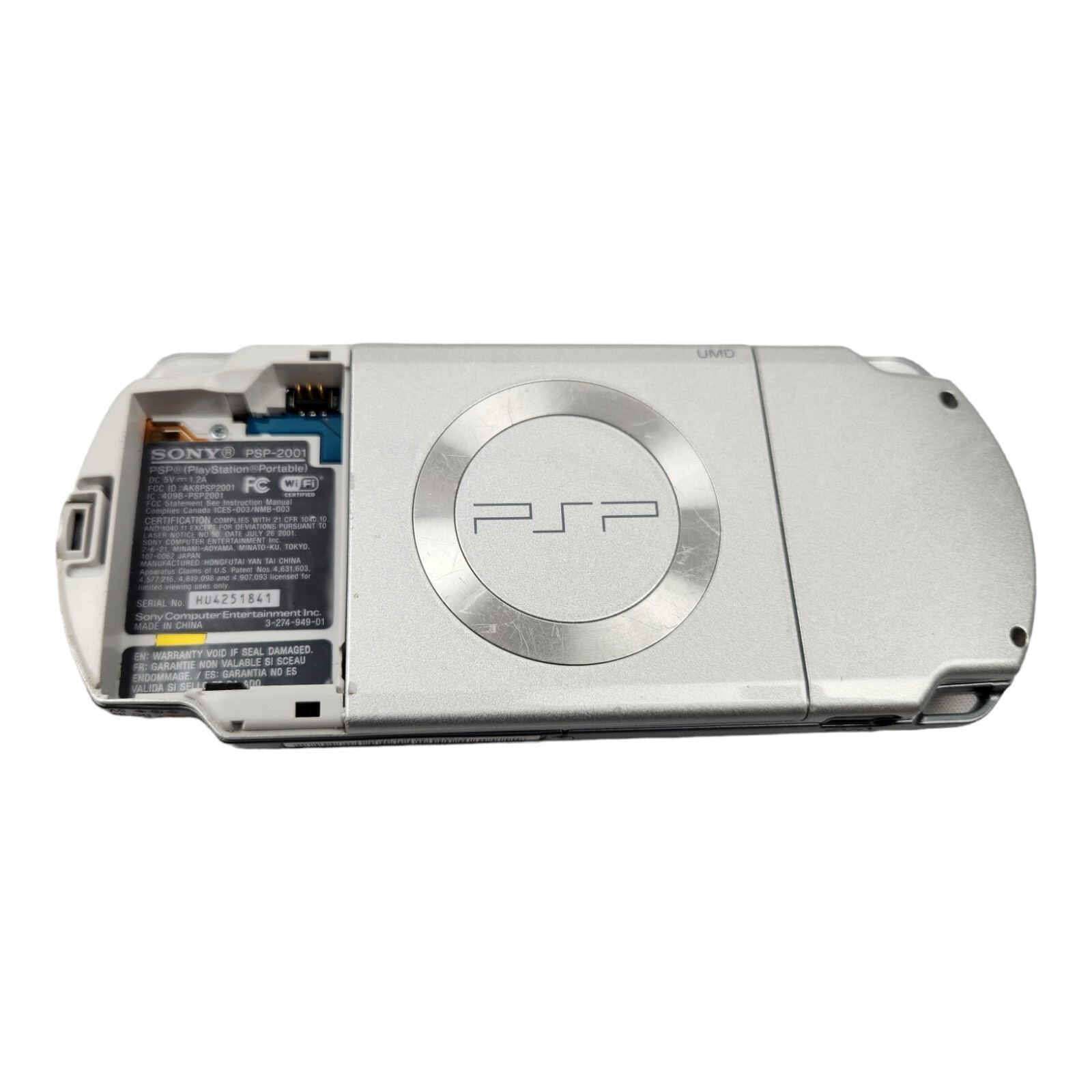 Sony PSP 2001 Slim Silver Handheld System Only (TESTED No Charger ...