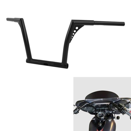 12" Rise 1-1/4" Ape Hanger Handlebar Fit For Harley Dyna FLD 12-16 FXDB ...