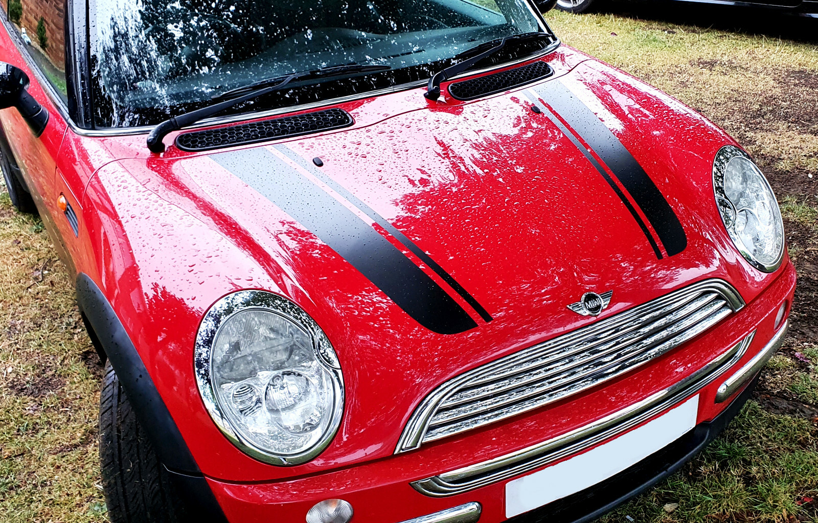 MINI COOPER R50 R52 R53 BONNET HOOD STRIPES VINYL DECALS STICKERS ...