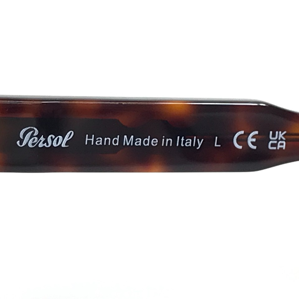 Persol Sunglasses 0009 24/31 Polished Havana Wrap Frames w/ 4 Green ...