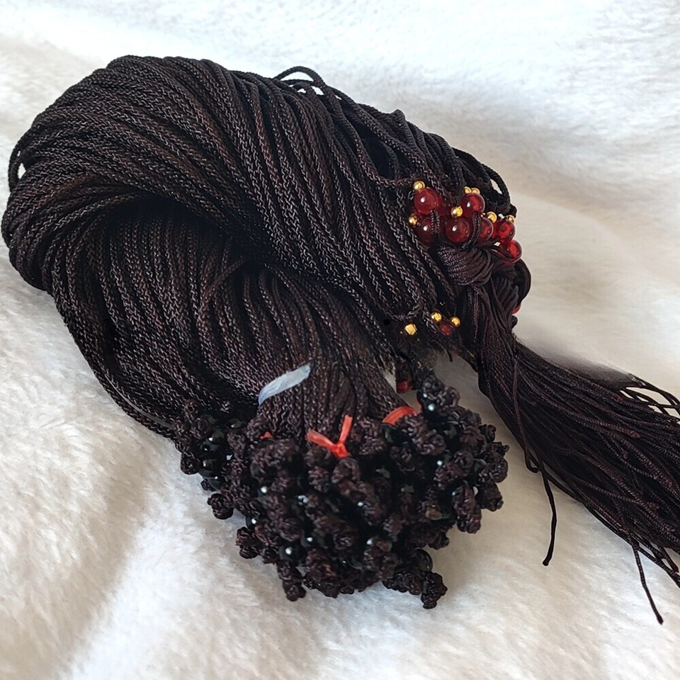 Brown Black Hand Woven Braided Beads Rope String Cord Rope For Pendant ...