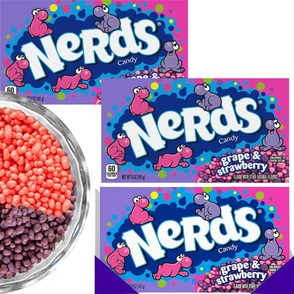 Strawberry Nerds Candy Logo LIMITED EDITION Nerds Candy Gummy