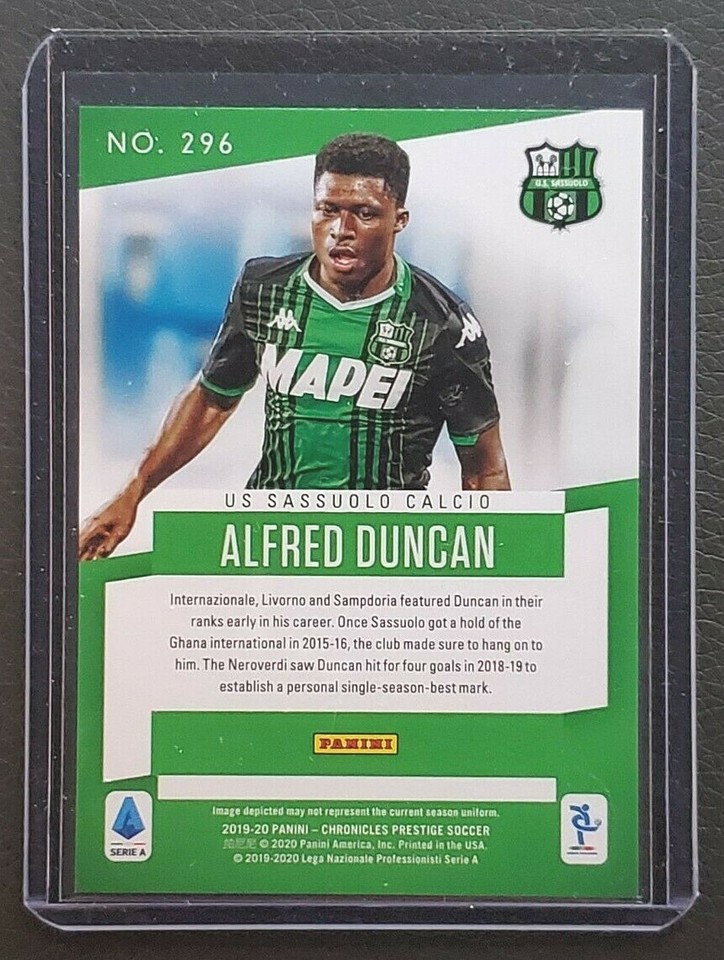 2019-20 Chronicles Soccer Prestige Xtra Points Purple Alfred Duncan ...