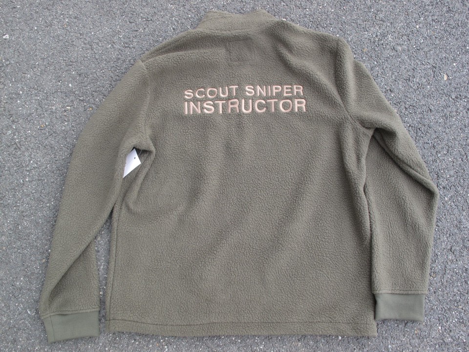 Scout Sniper Instructor OD Green Sherpa Fleece Jacket Large Marine ...
