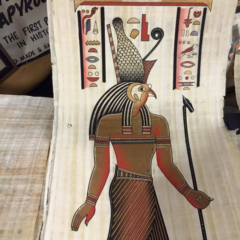 Unique Hand Painted Papyrus Egyptian God Hours Made In Egypt | eBay