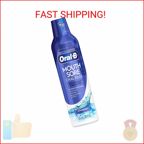 Oral-B Mouth Sore Mouthwash Special Care Oral Rinse, Hydrogen Peroxide ...